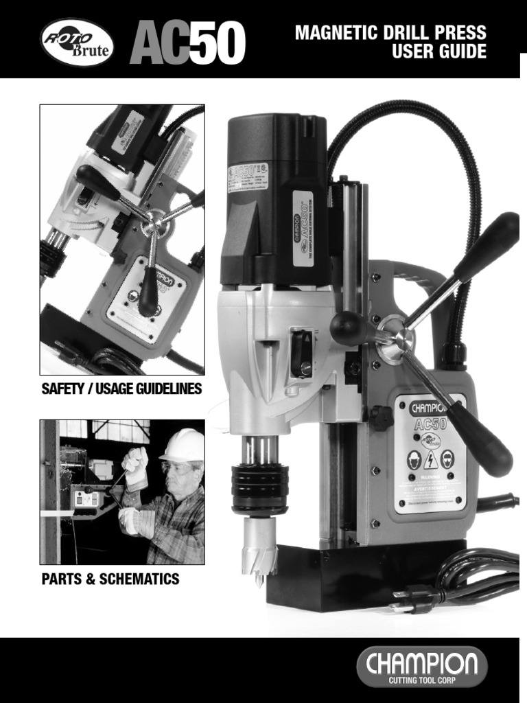 AC50 Magnetic Drill Press User Guide | PDF | Drill | Screw