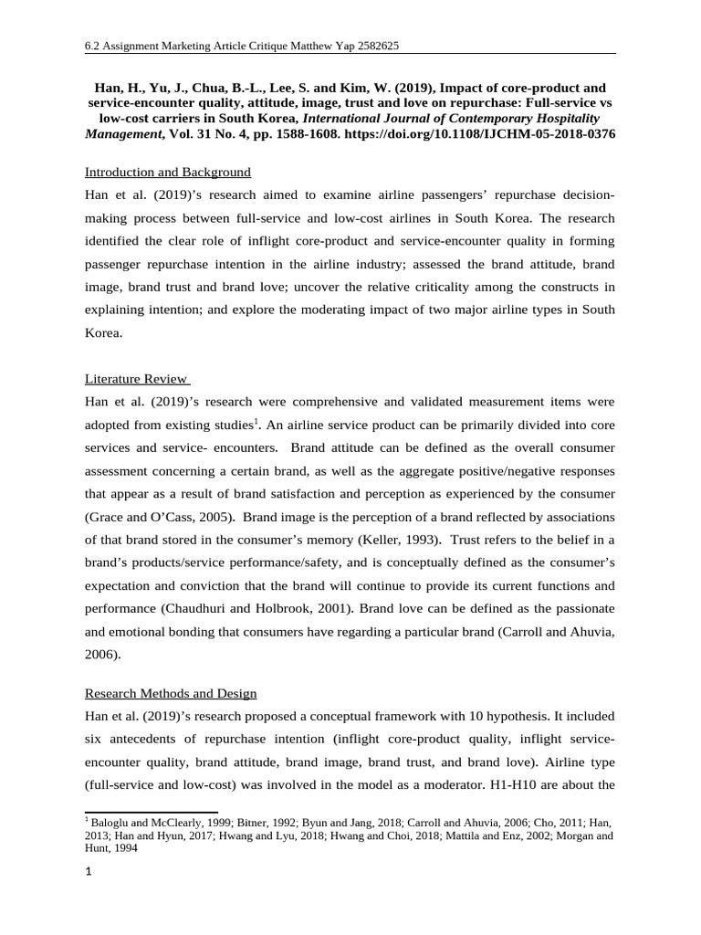 6.2 Assignment Marketing Article Critique Matthew Yap 2582625 | PDF ...