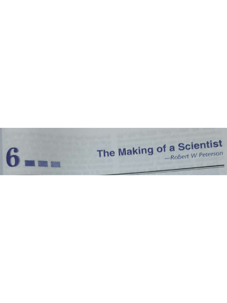 The Making of A Scientist | PDF