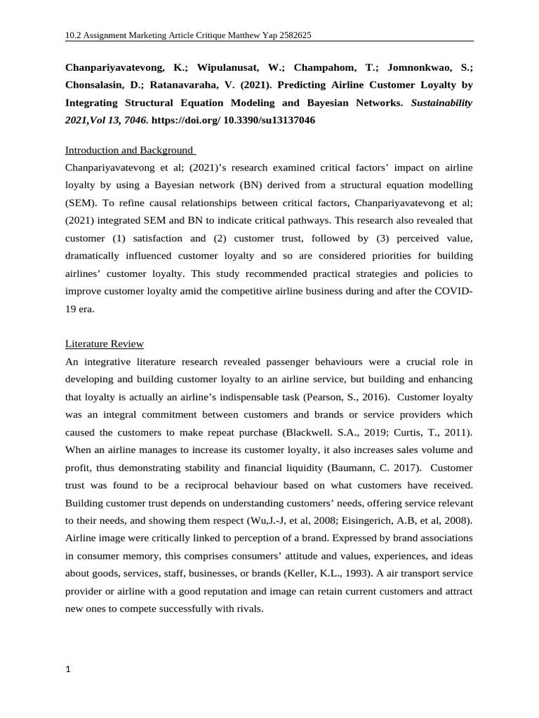 10.2 Assignment Marketing Article Critique Matthew Yap 2582625 | PDF ...