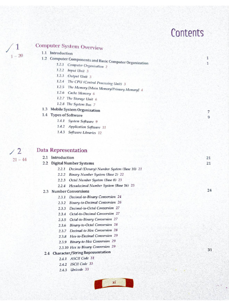 Topic List For Computer Science Class 11 | PDF