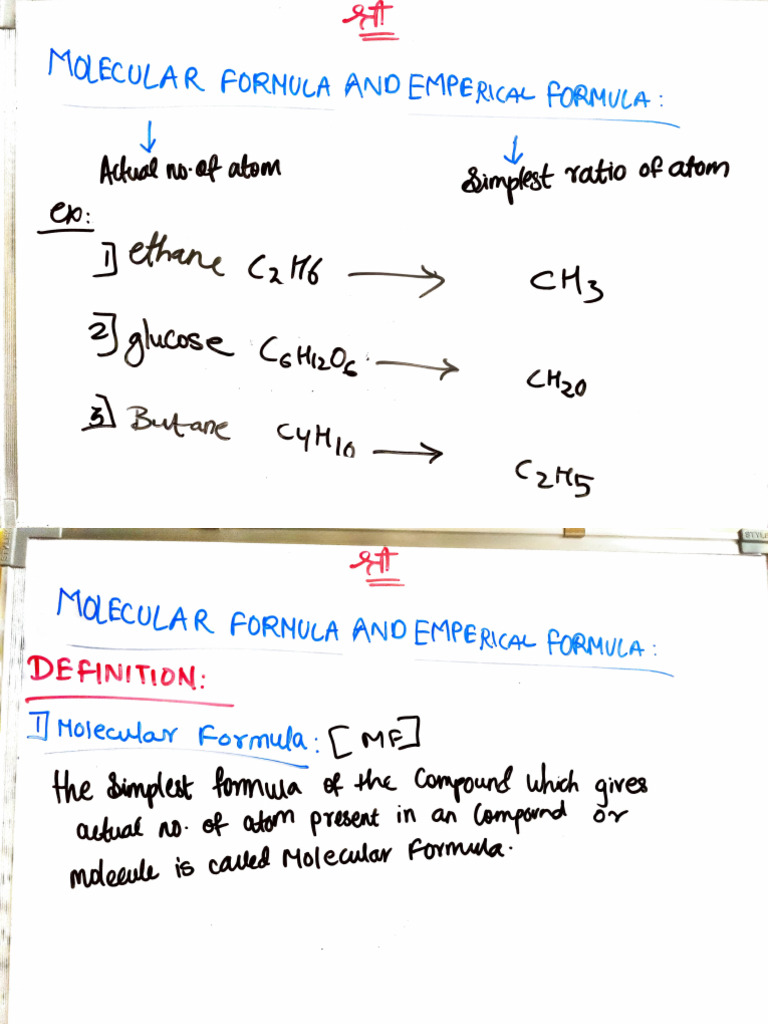 02_molecular Formula and Emperical Formula | PDF
