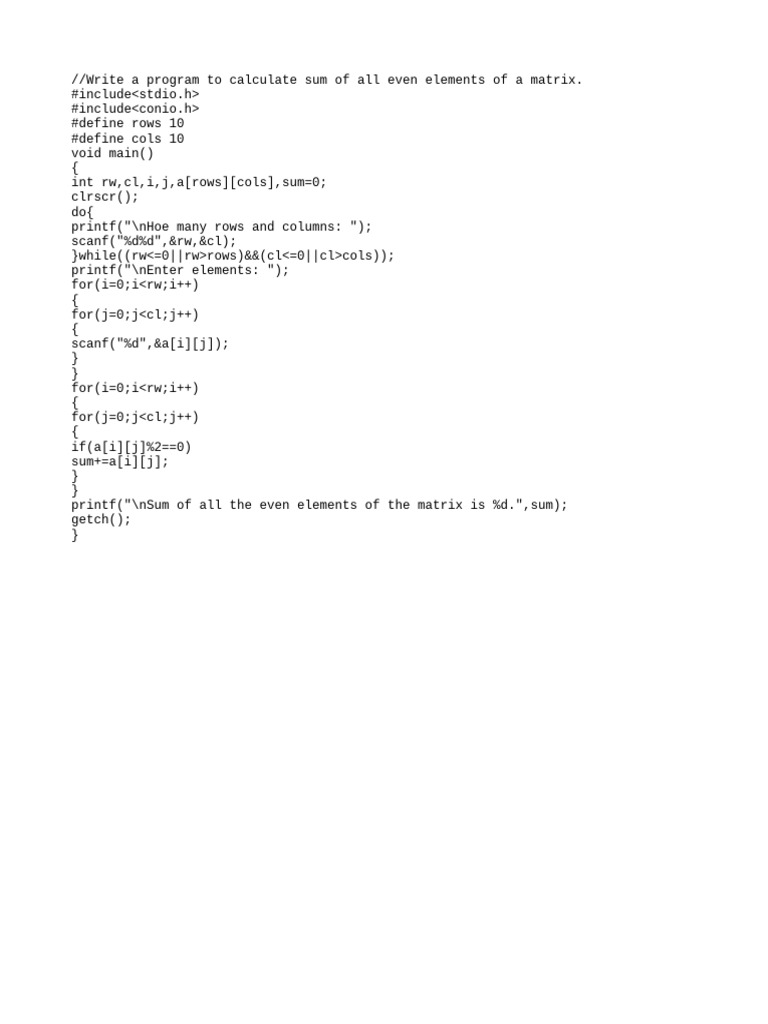 Write A Program To Calculate Sum | PDF