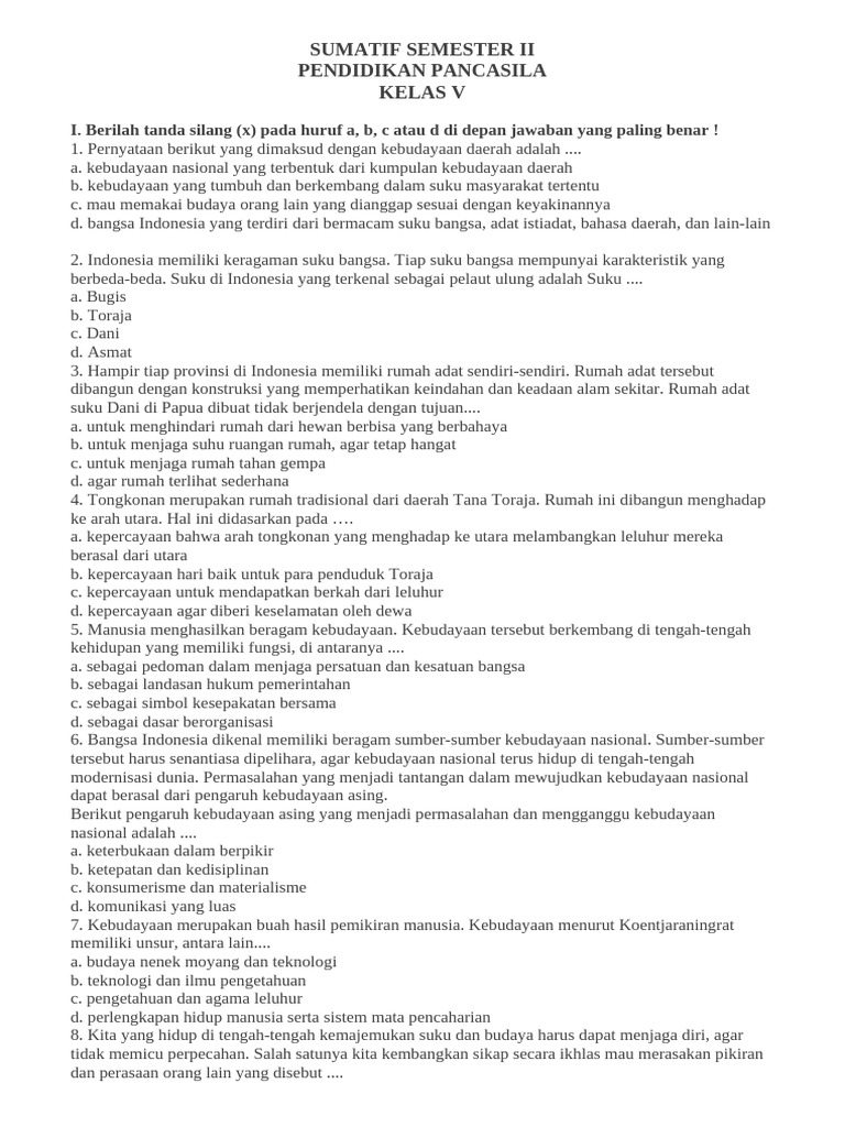 Sumatif Semester Ii | PDF