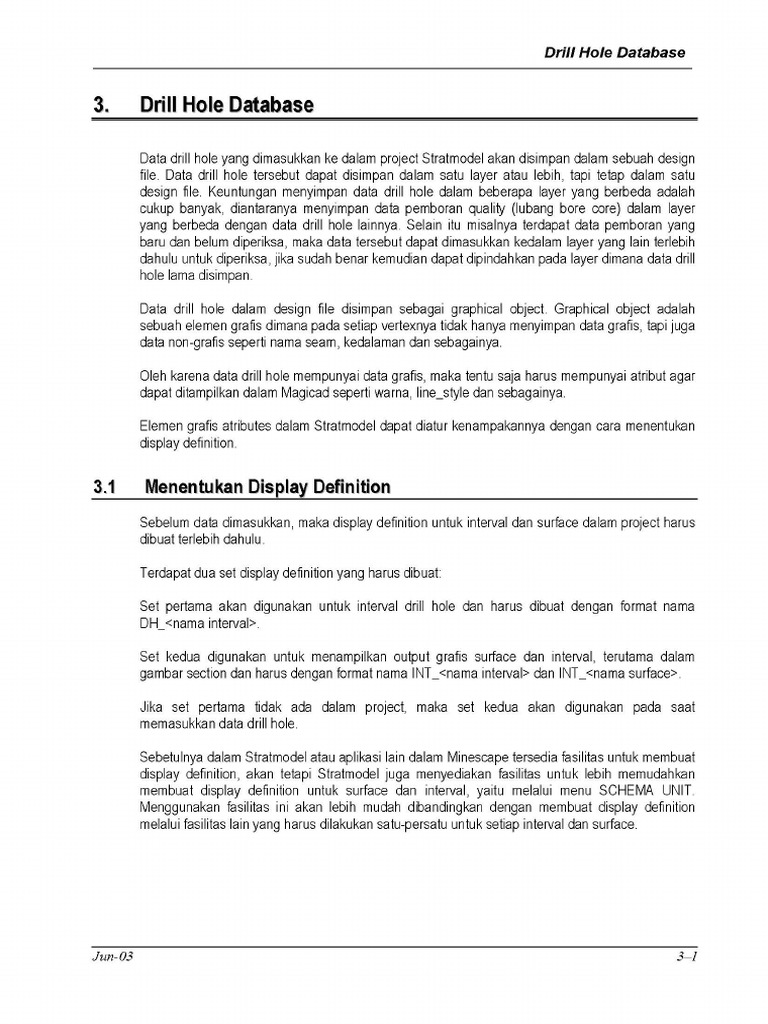 3 Drillhole - Database - Page - 01 | PDF
