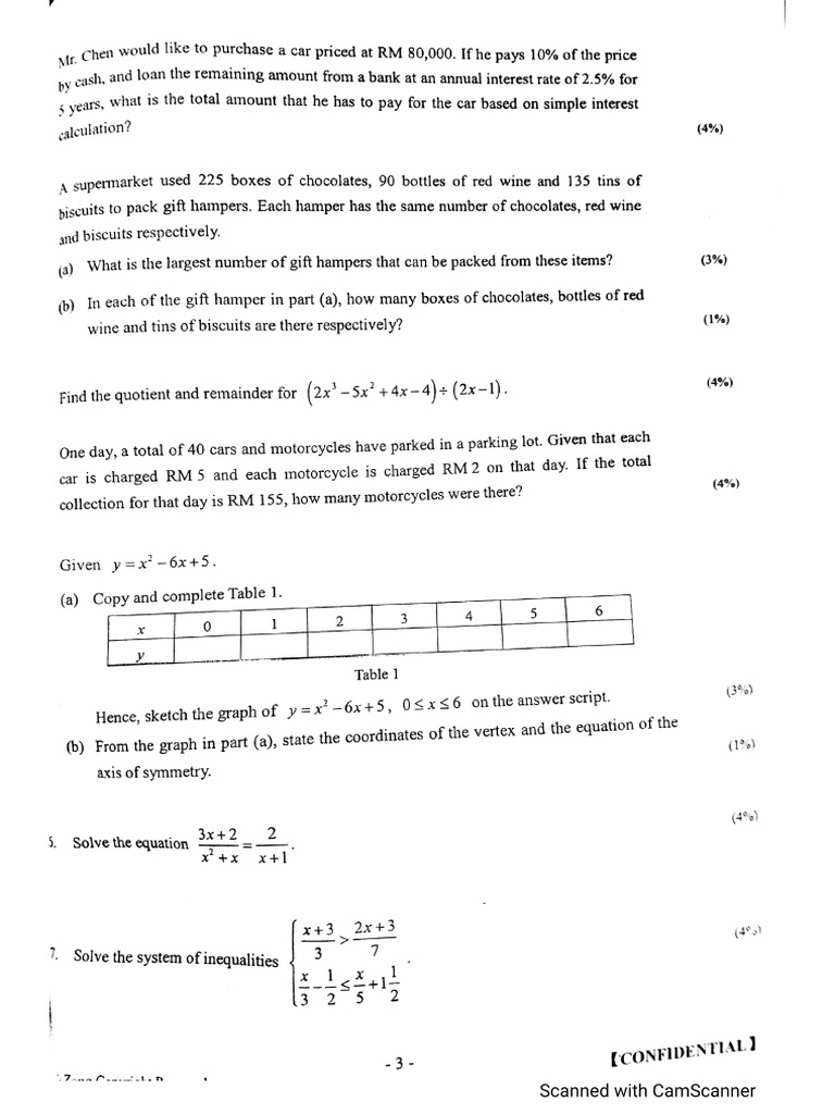 UEC Junior Math 2020 P2 | PDF