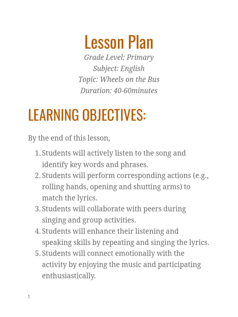 Lesson plan | PDF | Cognitive Science | Cognition