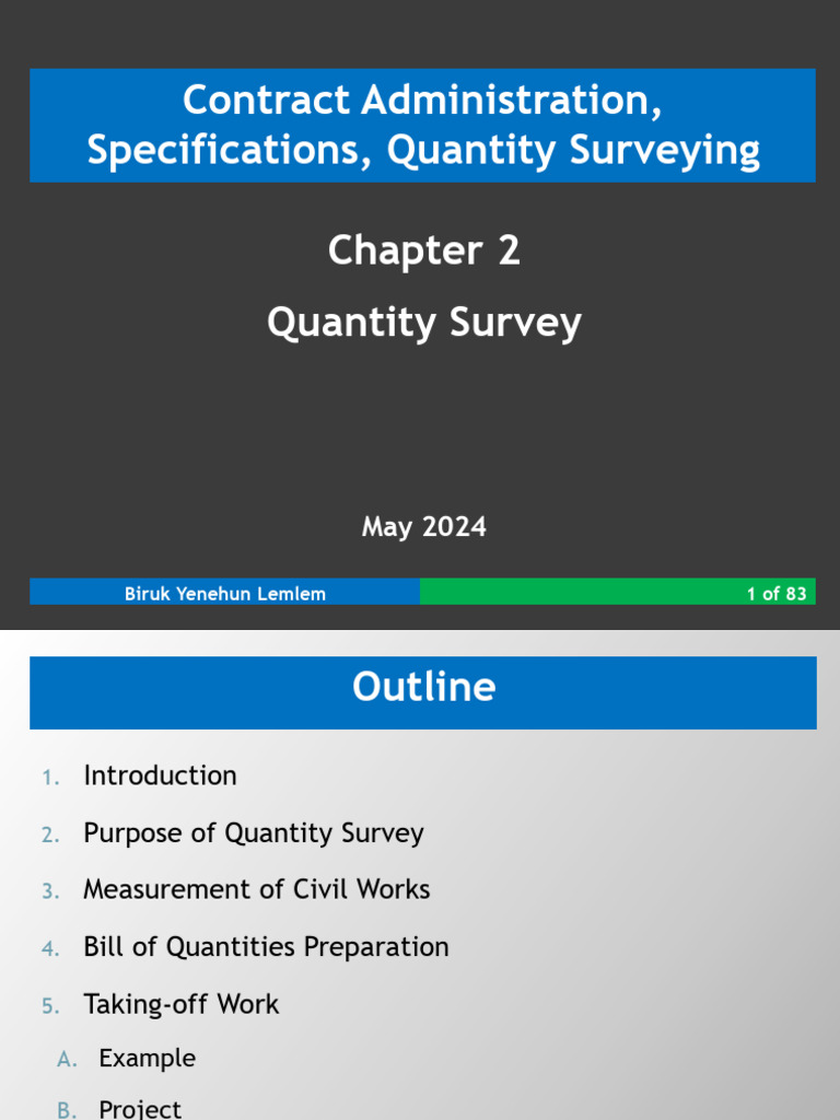 Quantity Surveying in Construction Guide | PDF | Concrete | Road