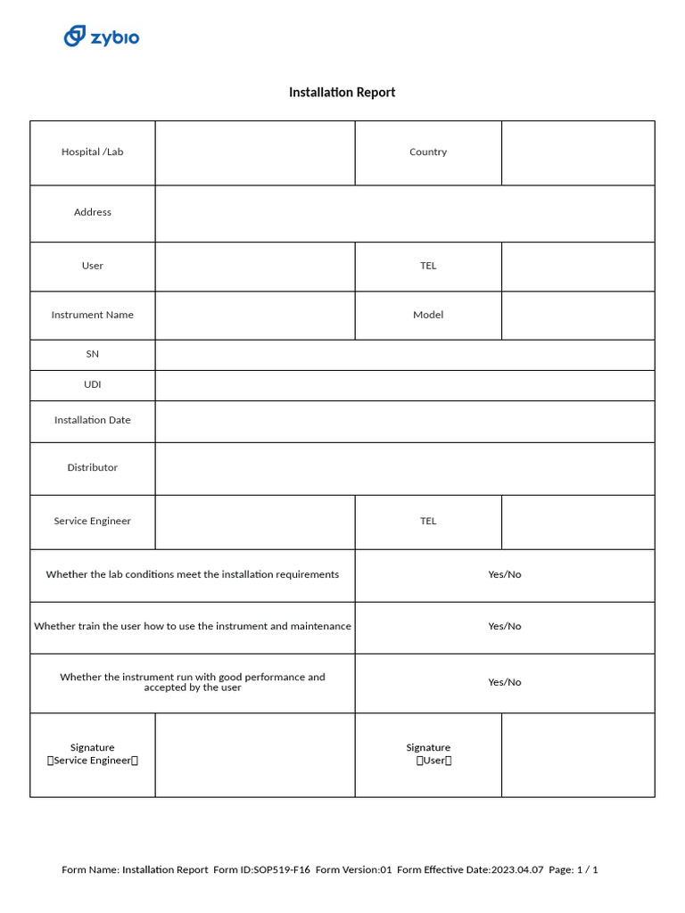 Installation Report | PDF