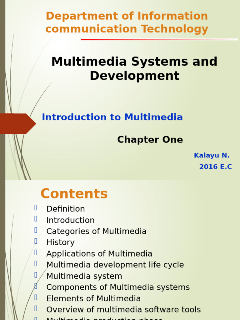 #1 Introduction to MmS | PDF | Multimedia | Computing