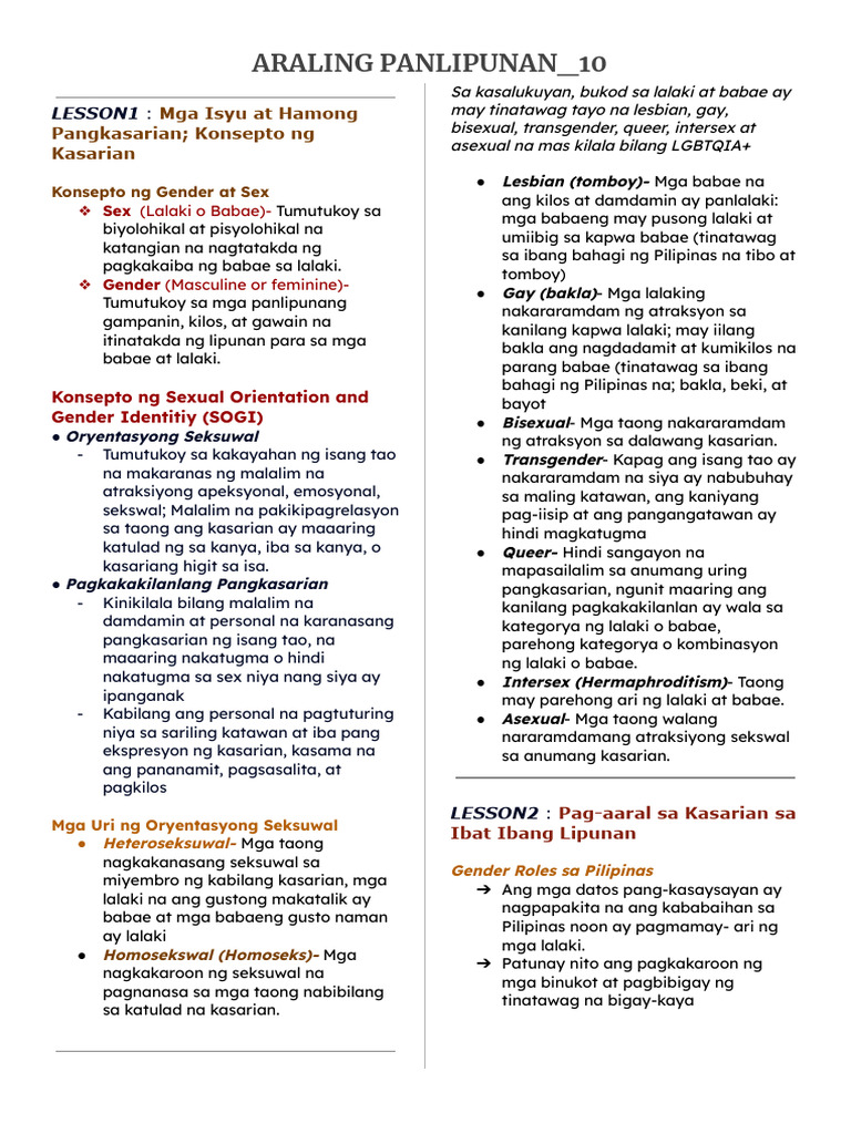 Ap10 Lesson1-2 | PDF
