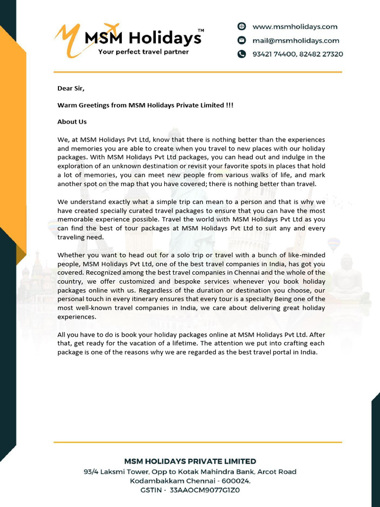 MSM 7969 05N 06D Kashmir Itinerary-Revised1 | PDF