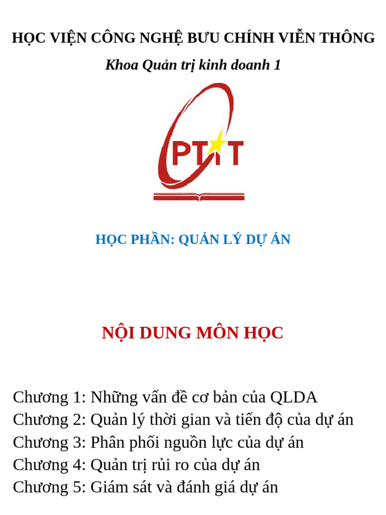 Chương 1 D Án Và Qlda | PDF