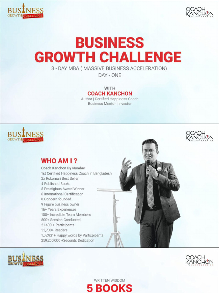 Business Growth Challenge - Day - One | PDF