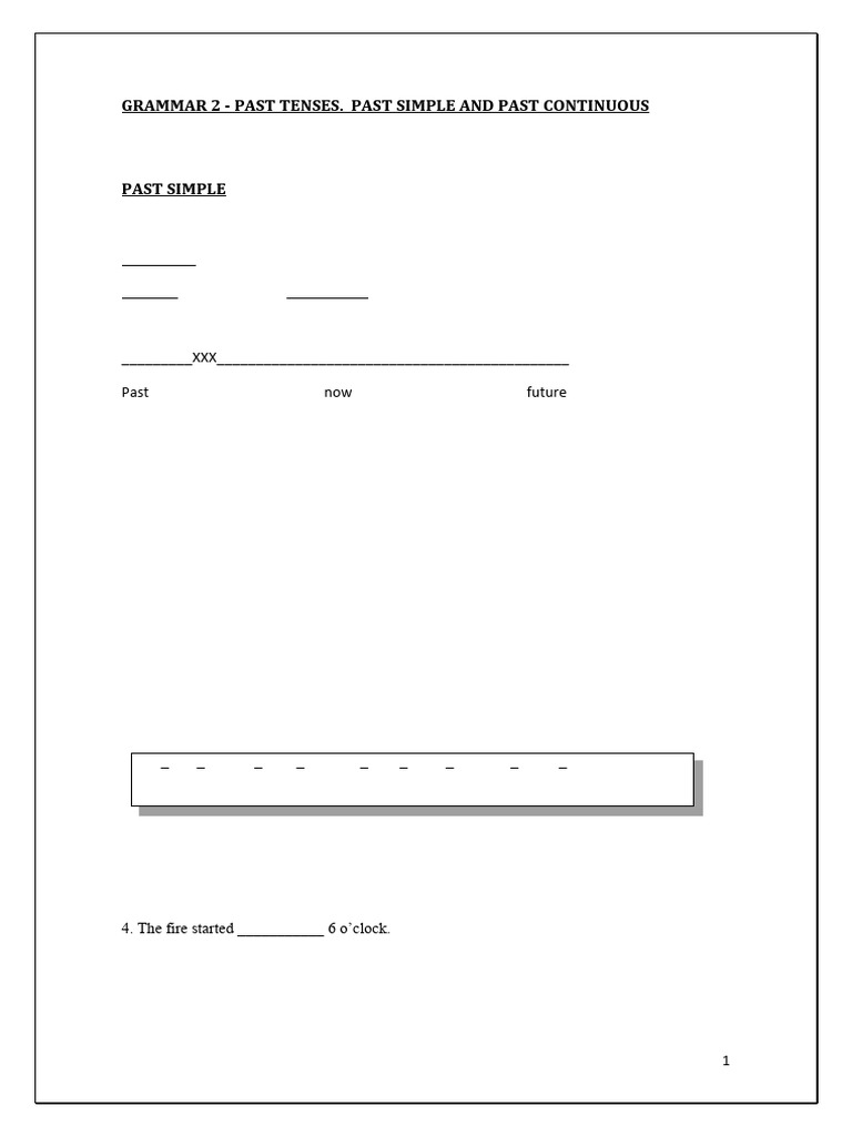 GRAMMAR 2 Past Tenses PDF Grammatical Tense Verb