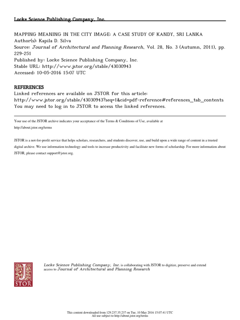 Mapping Meaning in The City Image A Case | PDF