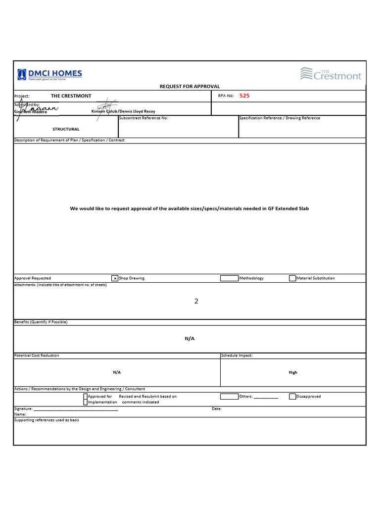 20241119 SY2_CRE-RFA-525-Extended Slab Steel Plate, Angle Bar and ...