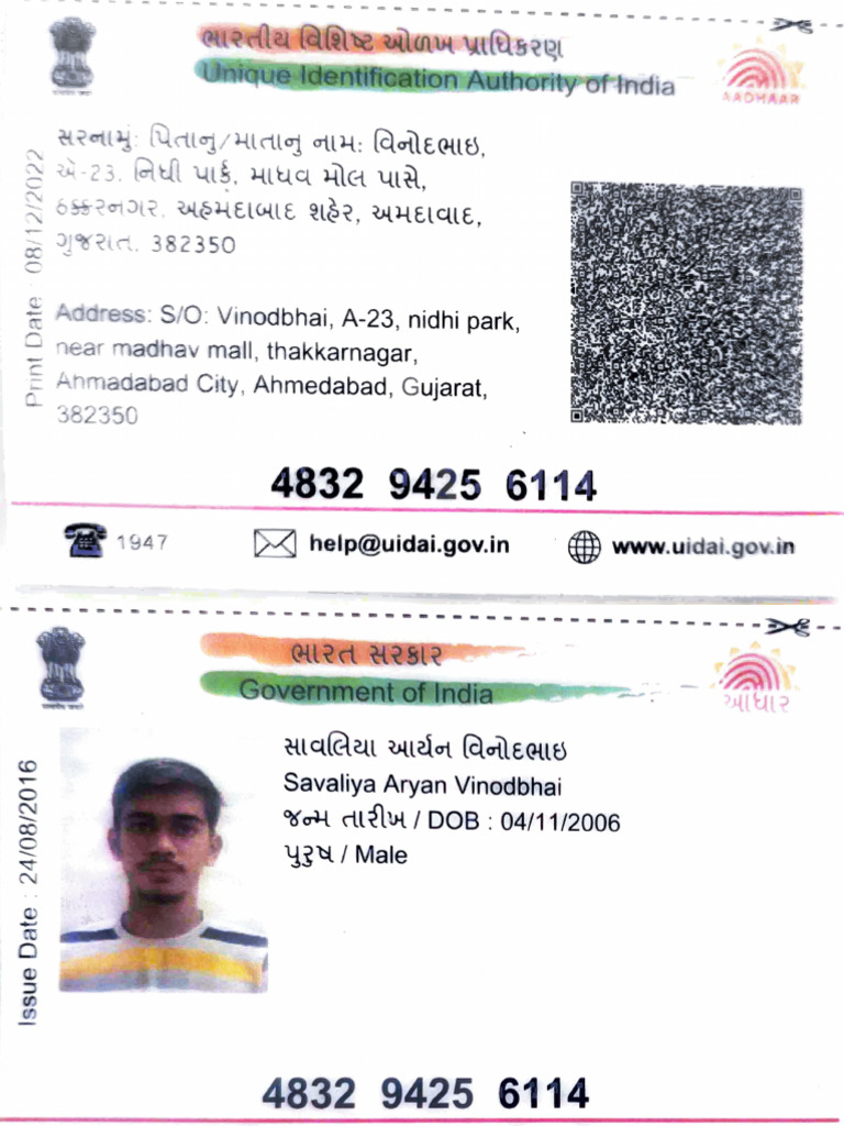 Copy of Aadhaar | PDF