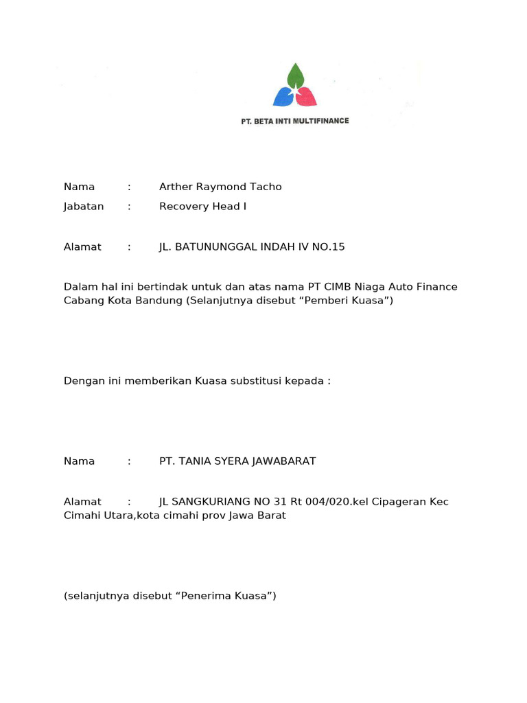 Kop Surat BETA | PDF
