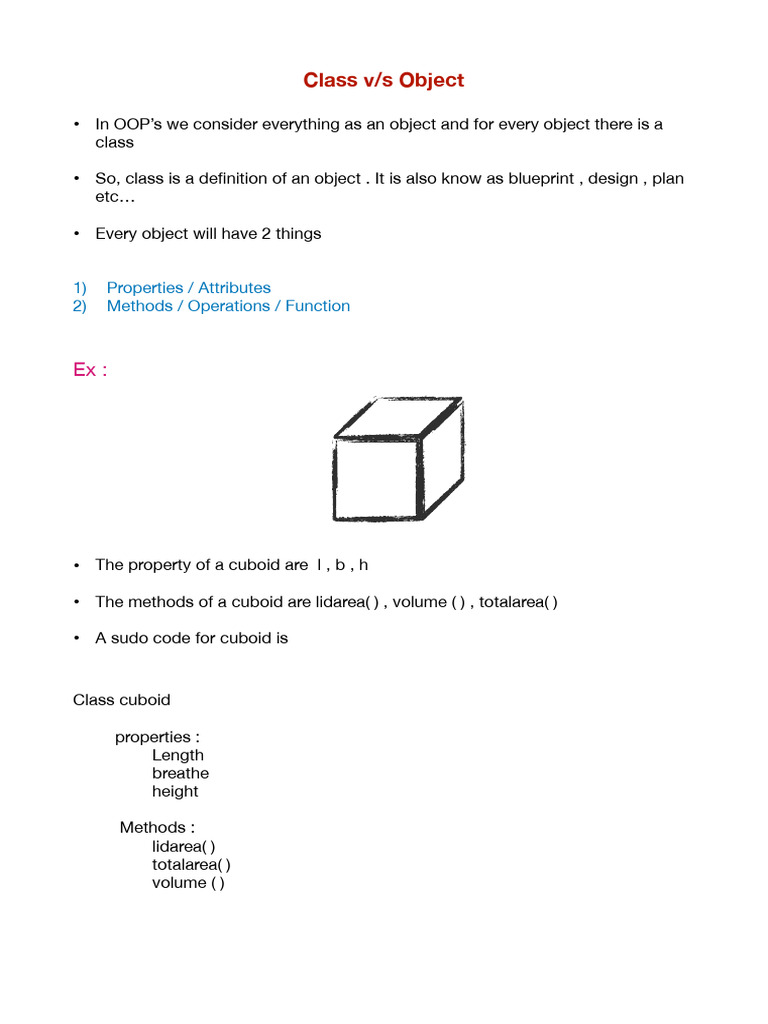 Understanding Classes and Objects in OOP | PDF