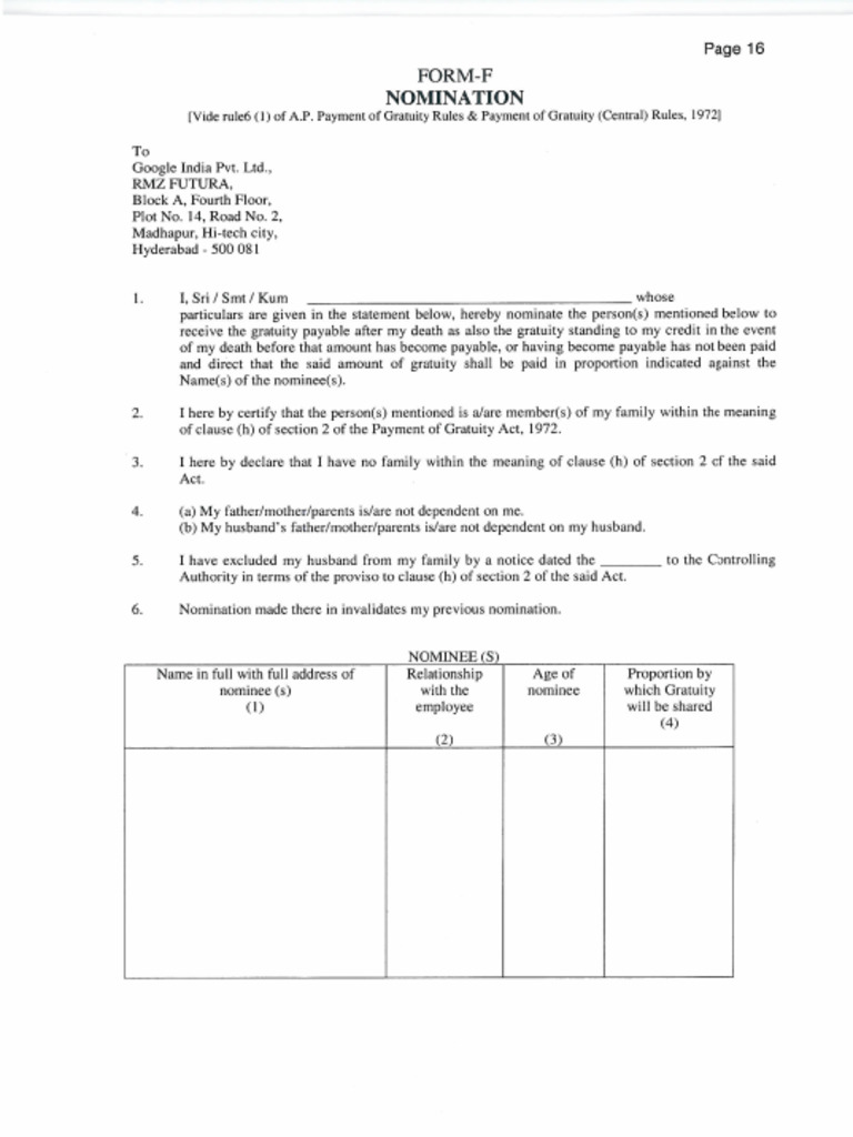 Form F | PDF