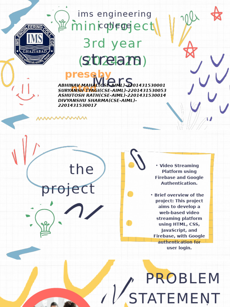 MINI Project Presentation | PDF | Streaming Media | Java Script