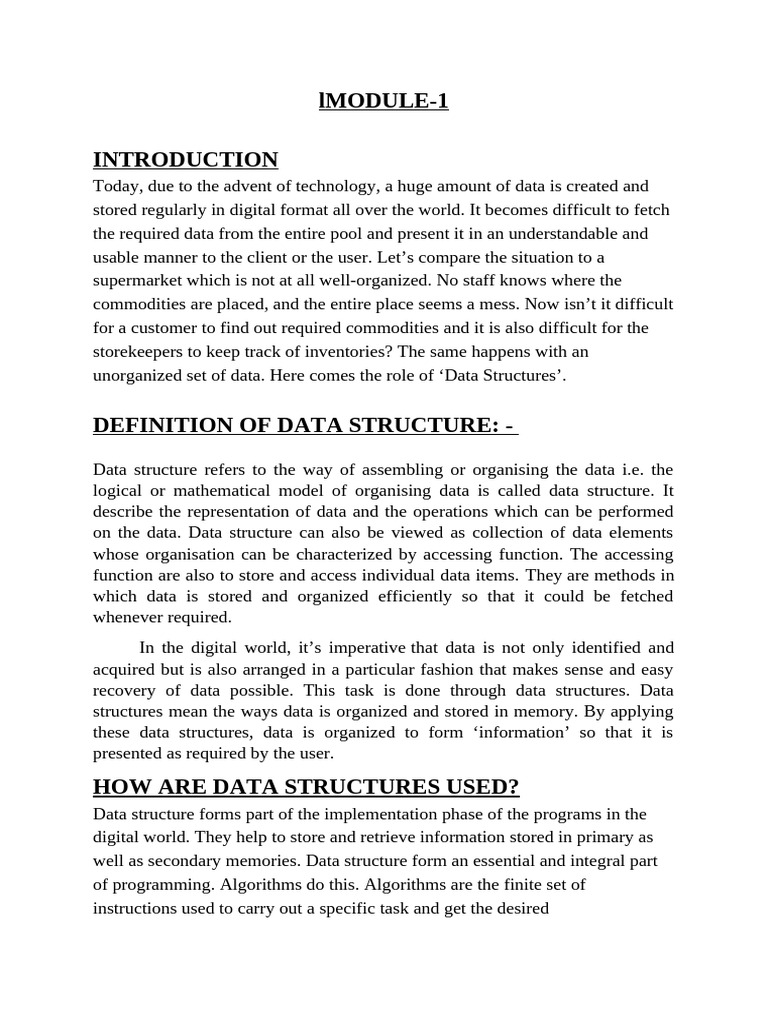 UNIT 1 DSA | PDF | Vertex (Graph Theory) | Time Complexity UNIT 1 DSA | PDF | Vertex (Graph Theory) | Time Complexity