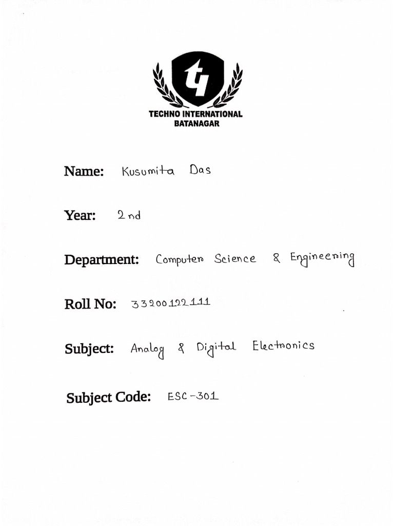Analog & Digital Electronics | PDF