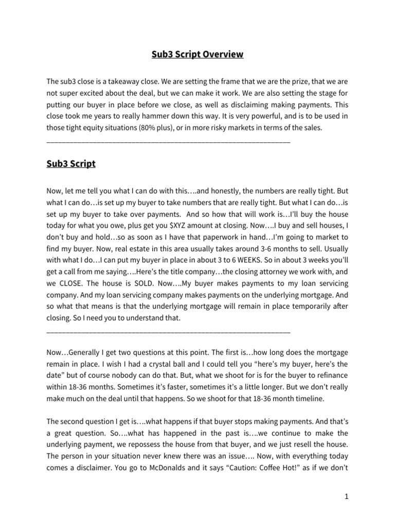 Sub3_Script | PDF | Personal Finance | Real Property Law