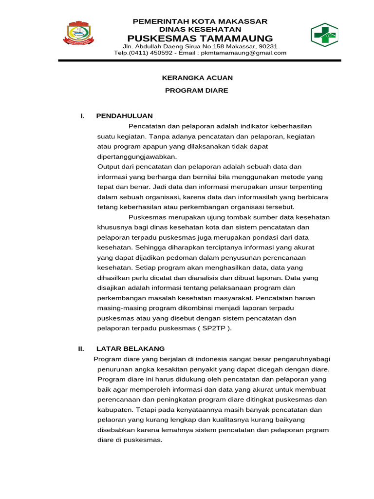 Kak Program Diare | PDF