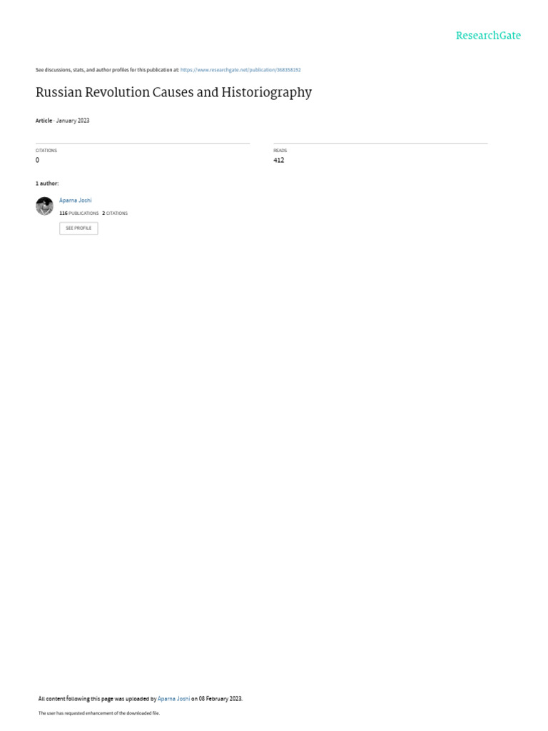 Russian Revolution Causesand Historiography 2 | PDF | Russian ...