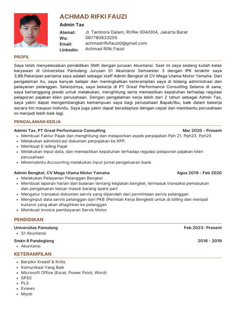 Brown Simple Engineering Resume | PDF