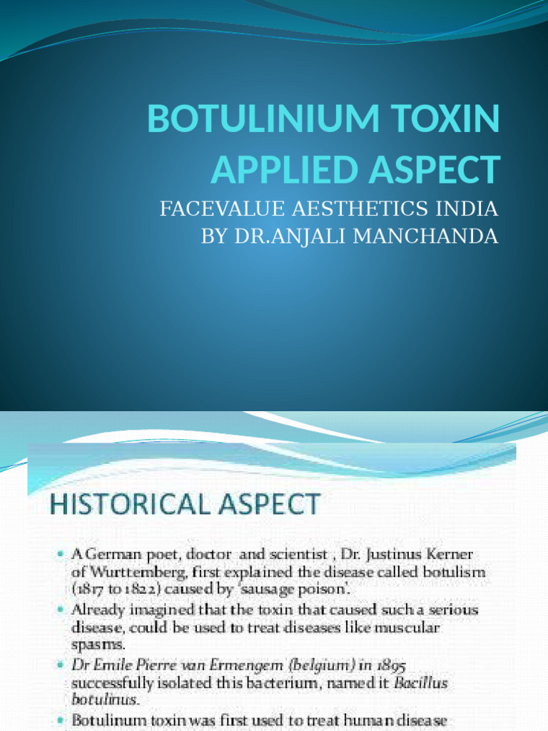 Botulinium Toxin Applied Aspect | PDF