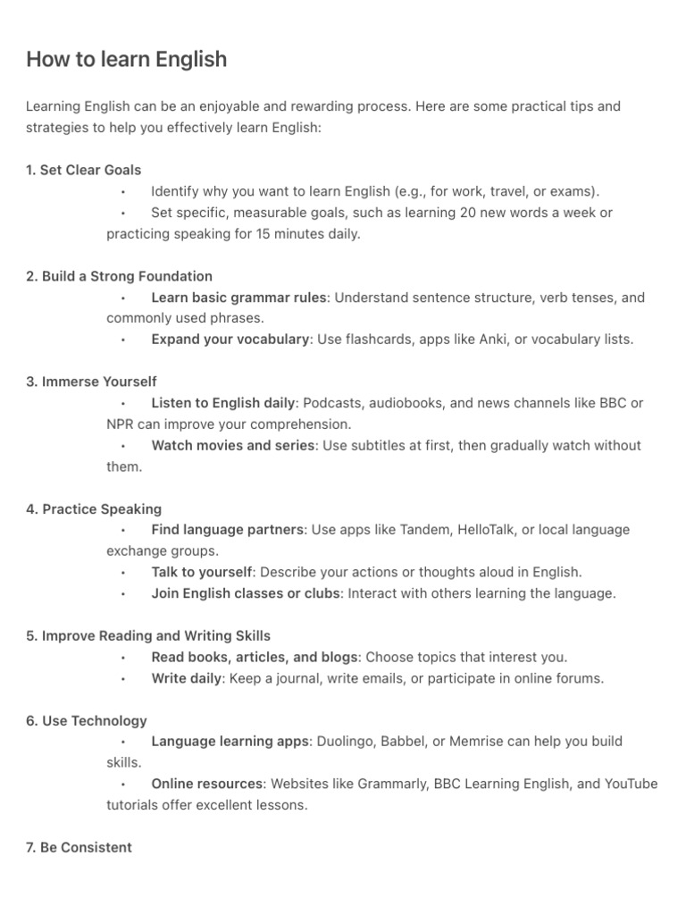 How to Learn English | PDF | English Language | Vocabulary