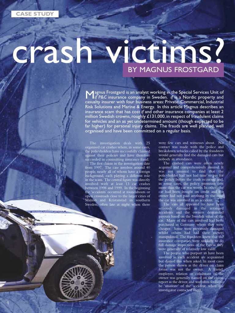 Staged Accidents in Sweden | PDF | Insurance | Crimes
