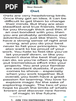 The Bird Personality Test PDF | PDF | Birds | Citation