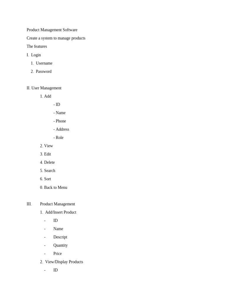 Product Management Software | PDF | User (Computing) | Password