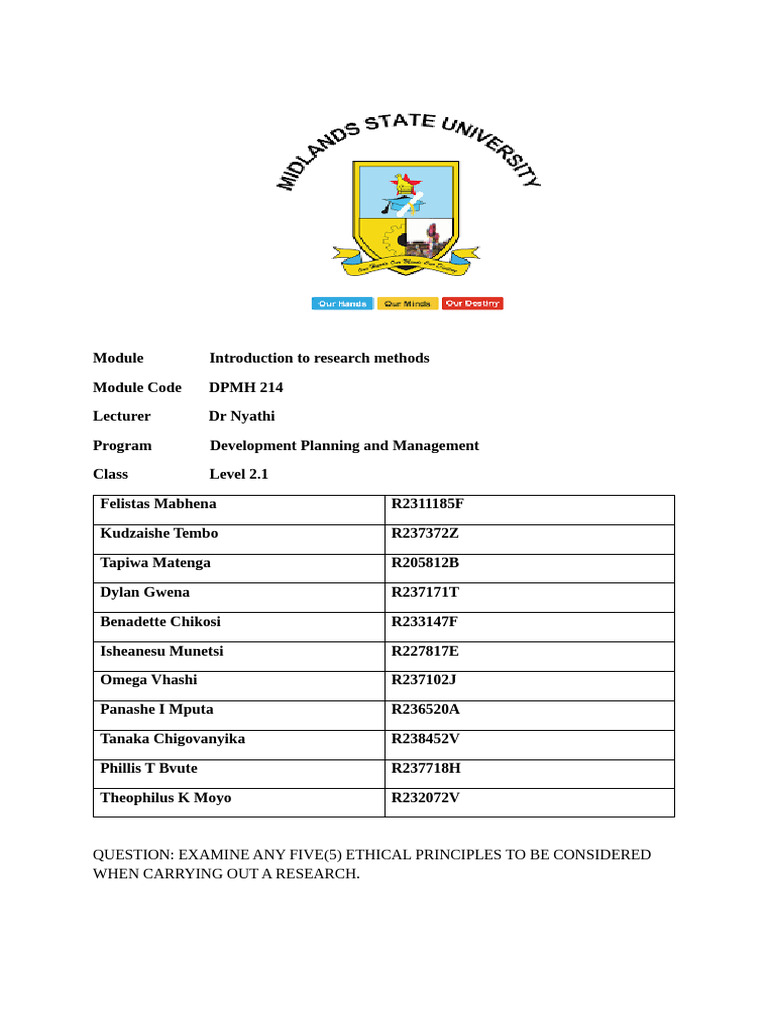 Ethical Consideration Assignment Grp5 Pdf Social Stigma 8210