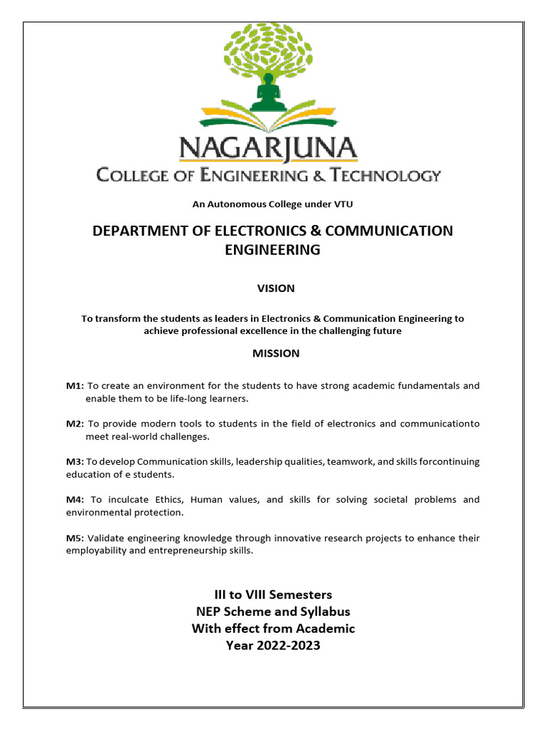 Department of Electronics & Communication Engineering | PDF ...
