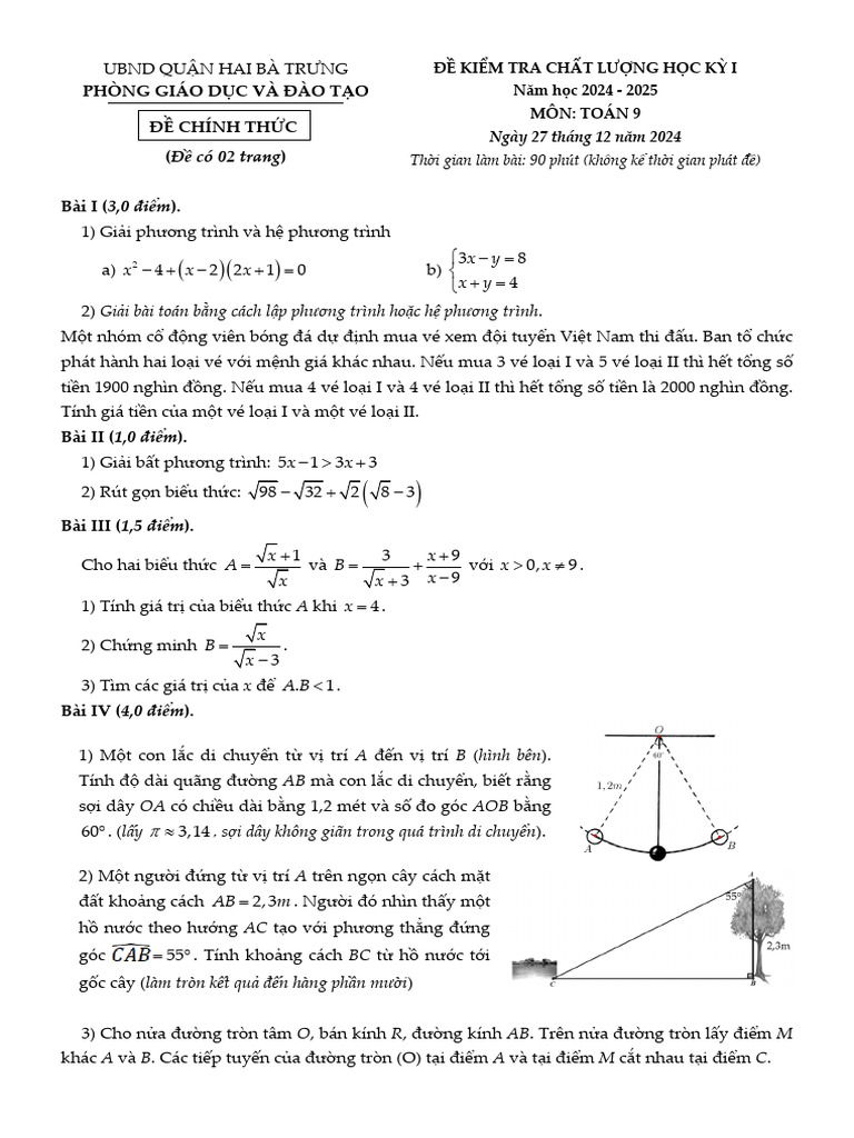 Trag 1 2phong GDDT Hai Ba Trung Ha Noi | PDF