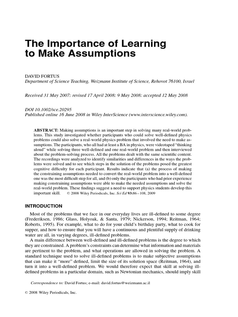 Science Education - 2008 - Fortus - The Importance of Learning To Make ...