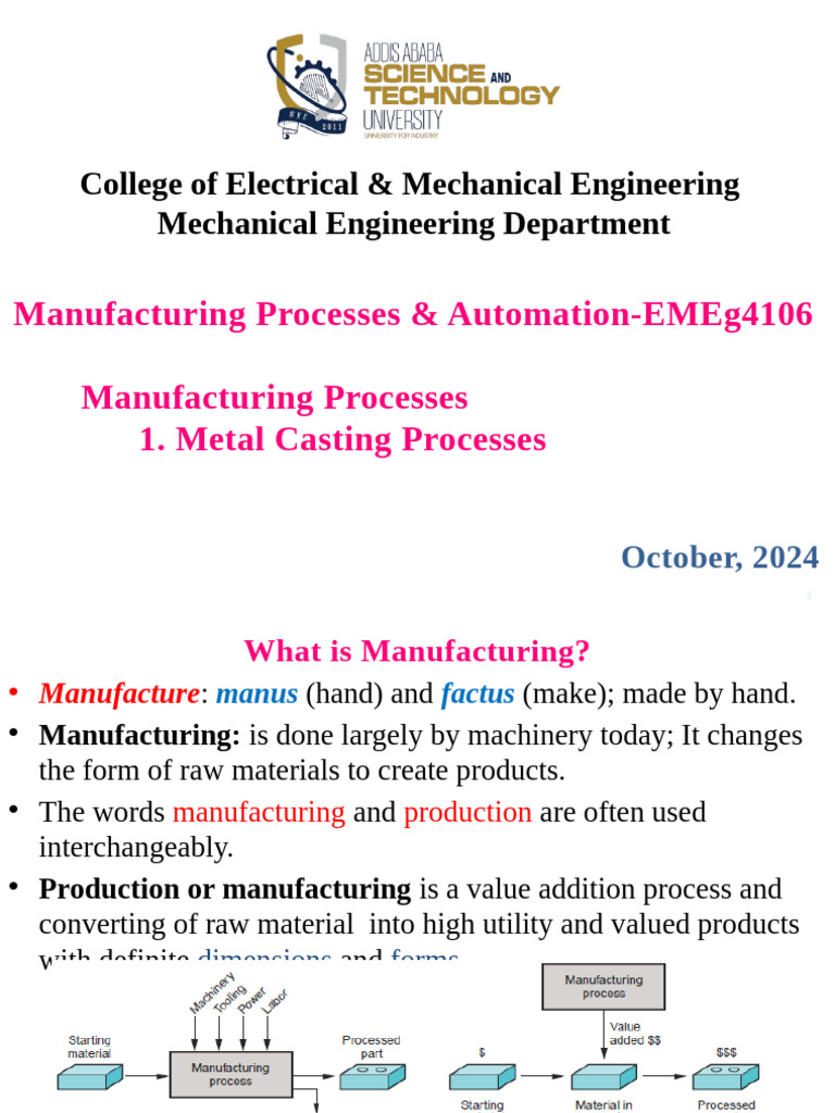Metal Casting Processes | PDF