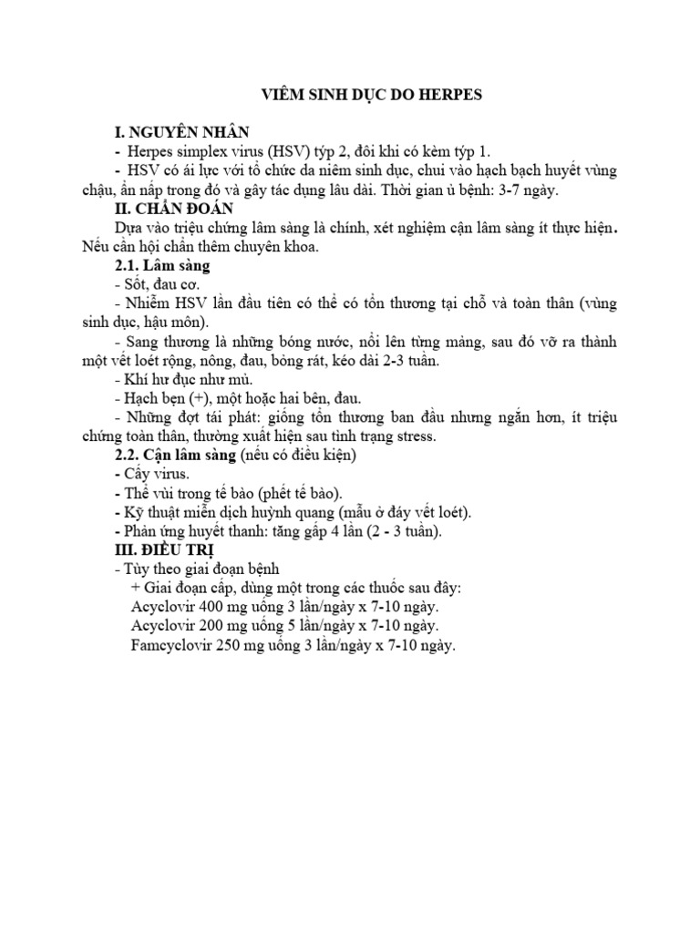 41. VIÊM SINH DỤC DO HERPES | PDF