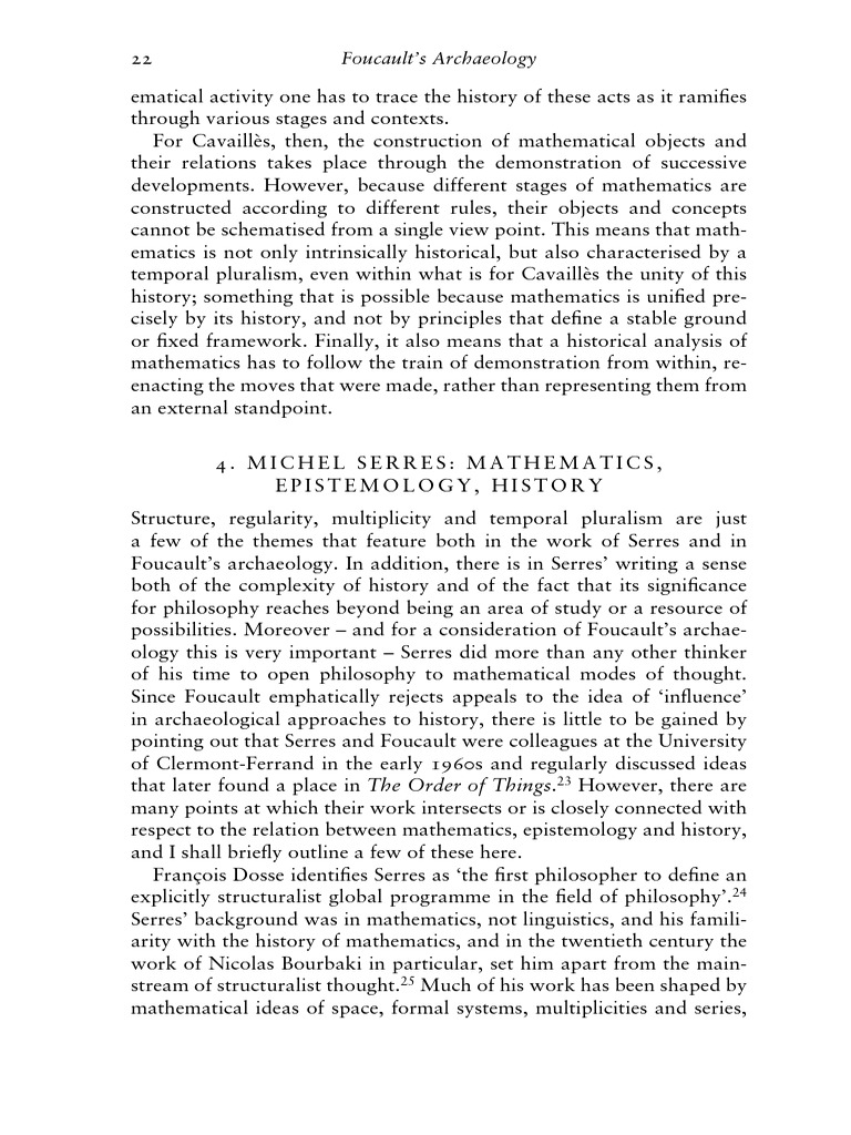 Michel Serres Mathematics, Epistemology, History | PDF | Epistemology | Mathematics