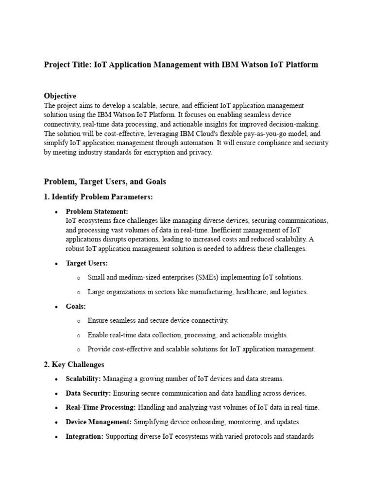 IoT Application Management with IBM Watson | PDF | Internet Of Things ...
