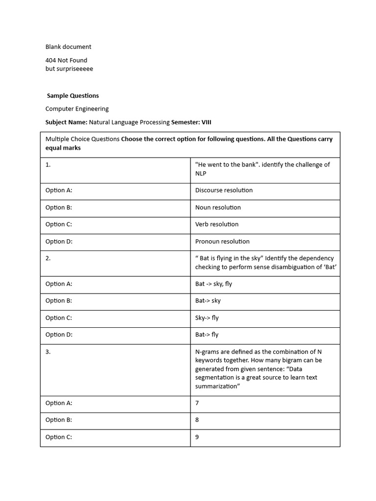 imp mcq | PDF | Word | Subject (Grammar)
