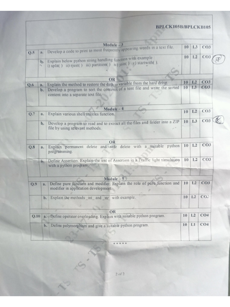 python QP pg no 02 jun 2024 | PDF