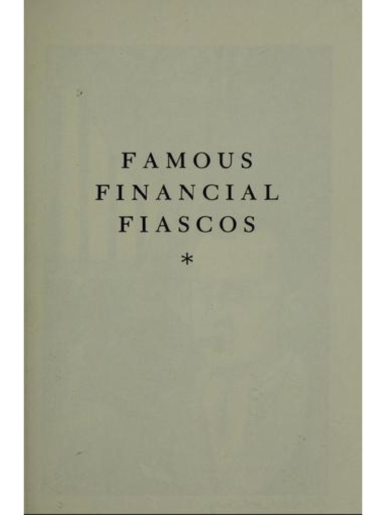 Famous Financial Fiascos - Compress | PDF
