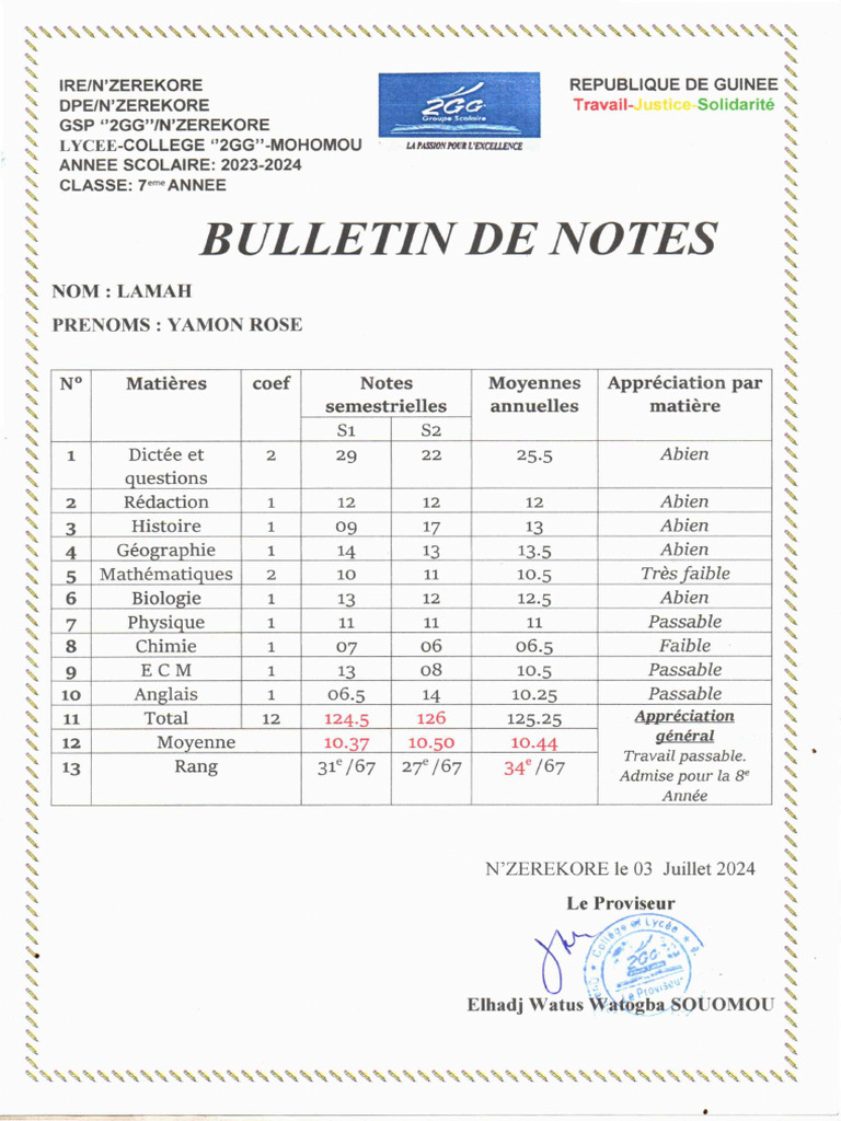 Bulletin de Note20240926 - 16571468 | PDF