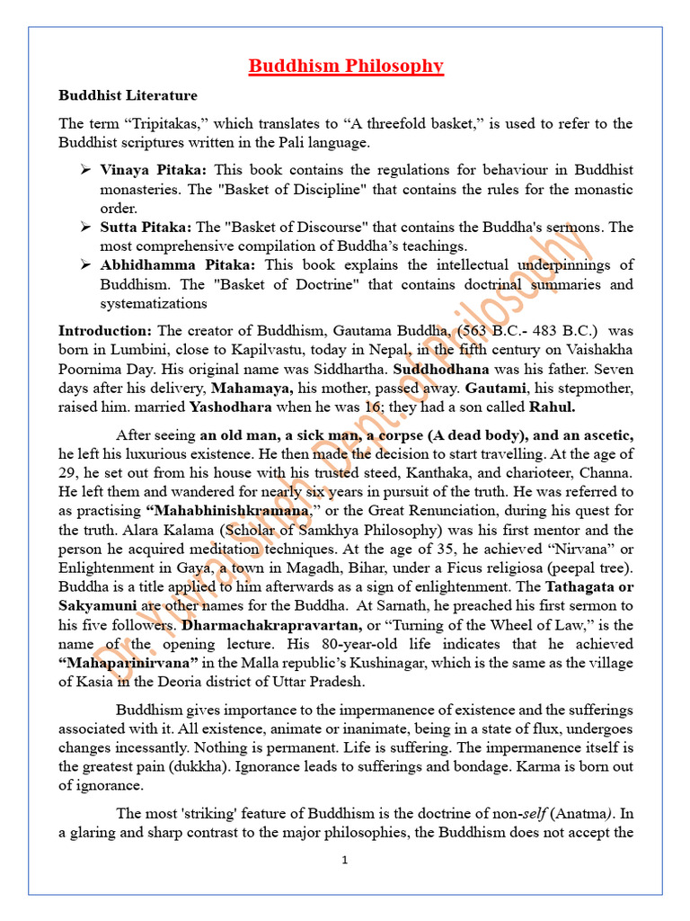 Buddhism Notes | PDF | Mahayana | Four Noble Truths